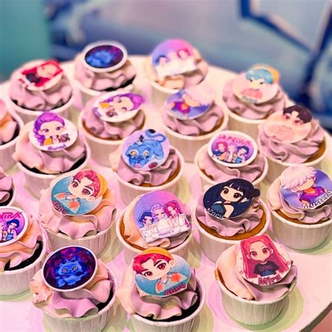 Kpop Demon Hunters Mini Cupcakes Box Of 12 Creme Maison Bakery