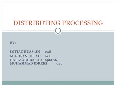 Parallel And Distributed Computing Chapter 1 Ppt