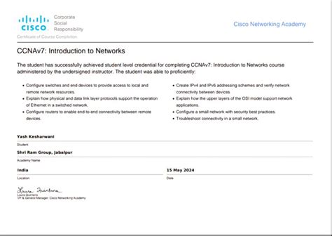 Networking Cisconetacad Innovation Futureready Techjourney Yash Kesharwani
