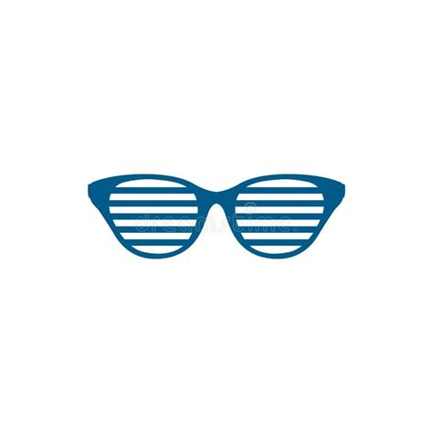 Glasses Blue Icon On White Background Blue Flat Style Vector