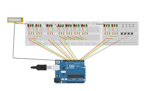 circuit design ciclo semaforico tinkercad