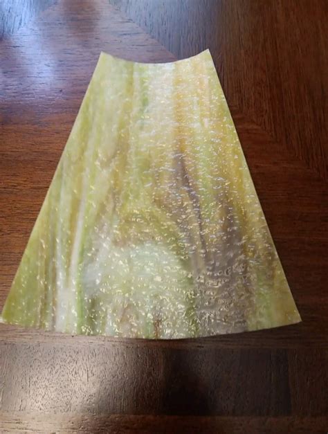 Antique Slag Glass Curved Panel For Lamp Shade Repair Or Replacement