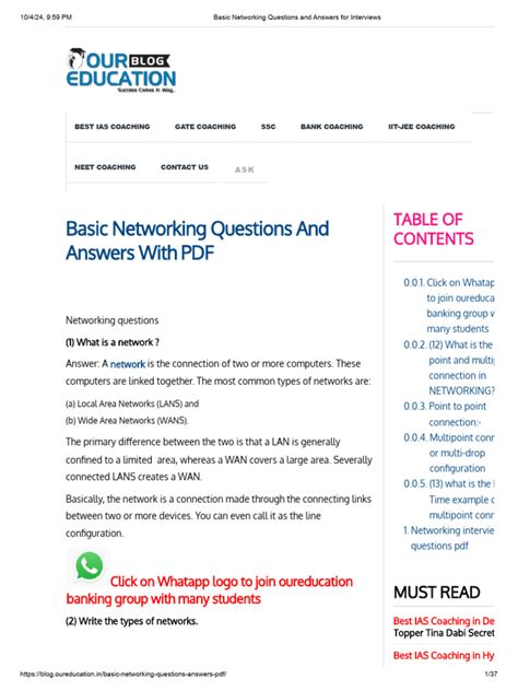 basic networking questions and answers for interviews pdf network topology computer network
