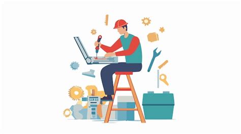 Professional Technical Problem Solving And Fixing Service Flat Vector