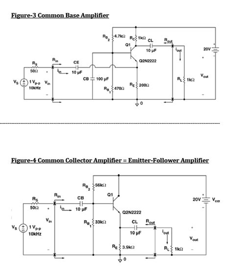 For Each Of The Ce Cb And Cc Amplifier Circuits
