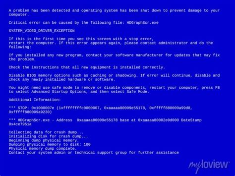 Blue Screen Of Death Bsod Critical Error Message White Text • Wall