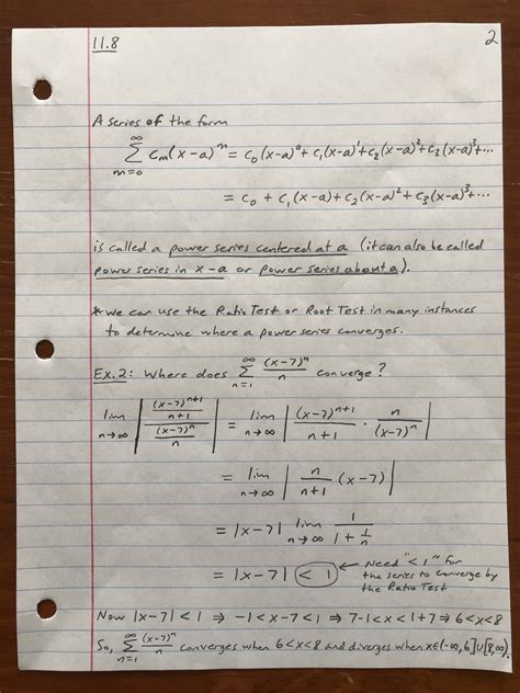 Professor Franks Math Blog 11 8 Power Series