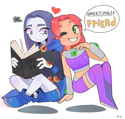 13 Starfire X Raven Ideas Starfire Starfire And Raven Raven Teen Titans