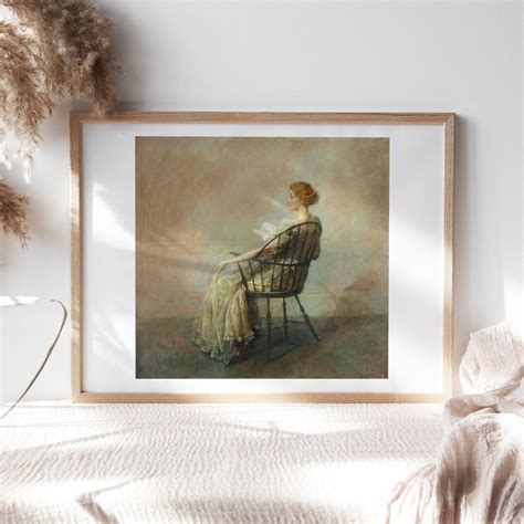 Thomas Wilmer Dewing A Reading 1909 Wall Décor Office Moody Wall