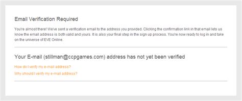 Email Verification And You EVE Online