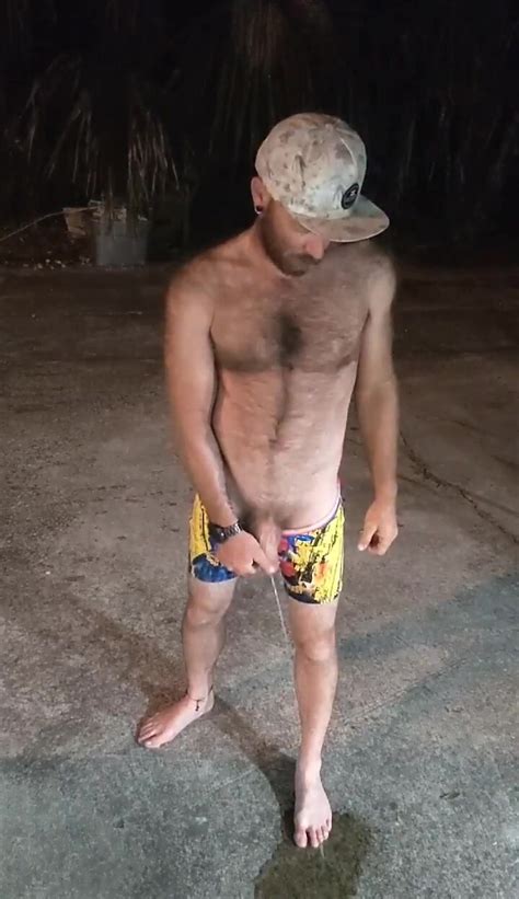 Piss For Boi Gay Redneck Daddy Pissing Outside