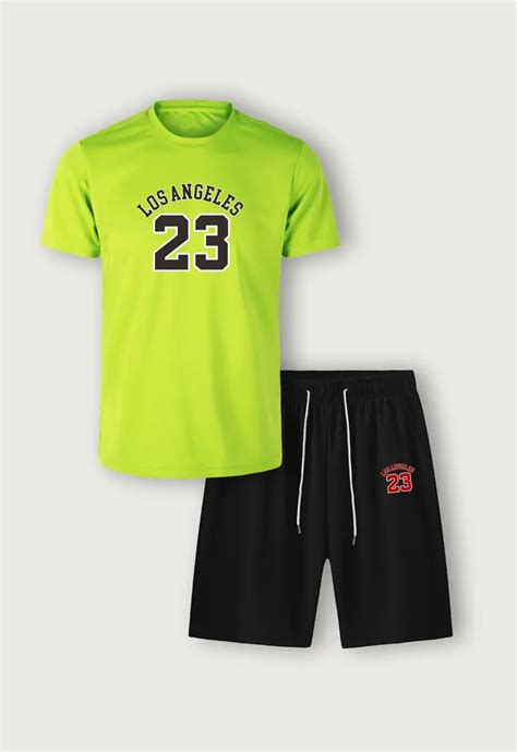 أطقم تي شيرت وسراويل قصيرة بأكمام قصيرة وطباعة رسومات لوس Temu Saudi