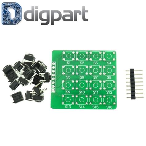 Keypad Matrix 4x4 Keyboard Module 16 Botton Mcu For Arduino Diy Kit Shopee Philippines