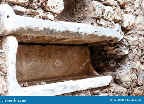 Side View Of Interesting Antique Stone Storage Or Furnace Stock Image