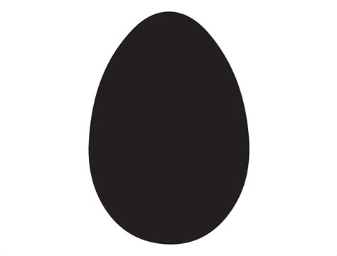 Egg Shape Silhouette On White Background 46559288 Vector Art At Vecteezy