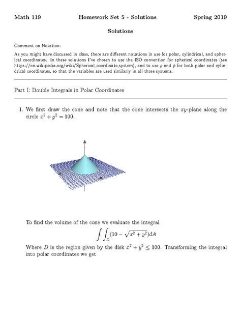 Homework 5 Solutions Math 119 Homework Set 5 Solutions Spring 2019 Solutions Comment On