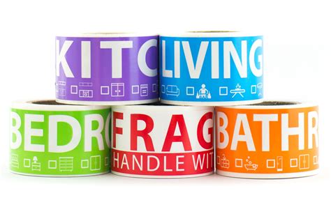 Buy 250 Permanent Home Moving Box Labels 1 Bedroom Apartment 50