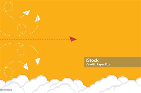 다른 개념을 생각합니다 빨간색 비행기 는 방향을 변경합니다 새로운 아이디어 변화 추세 용기 창의적인 솔루션 혁신 및 독특한 방법 개념 개념에 대한 스톡 벡터 아트 및 기타