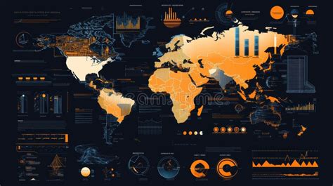 Visual Representation Of Global Data Trends With Charts And Maps