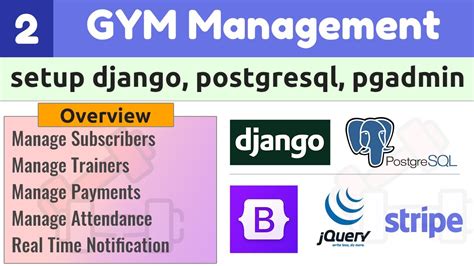 Install Django Postgresql Pgadmin And Bootstrap 5 Django Full Course Gym Management System