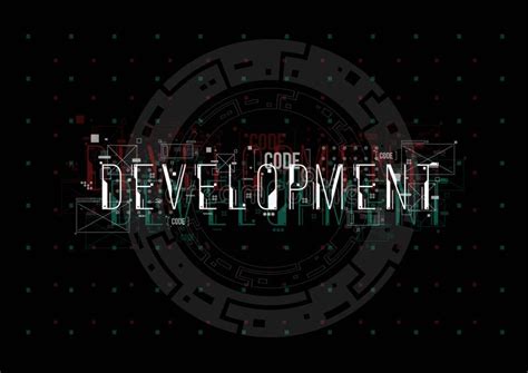 Development Conceptual Layout With Hud Elements For Print And Web Lettering With Futuristic