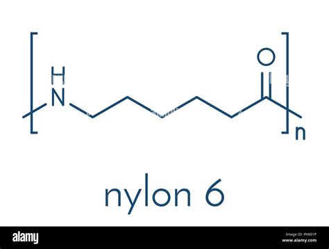 Polycaprolactam Nylon 6 Polymer Chemical Structure Polyamide Frequently Used For Production