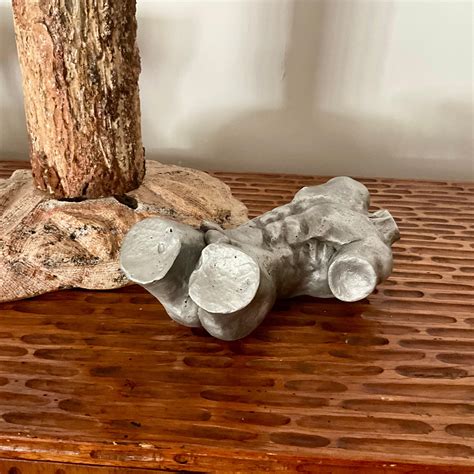 Vintage Abstract Aluminum Male Nude Sculpture With Signed For Sale At