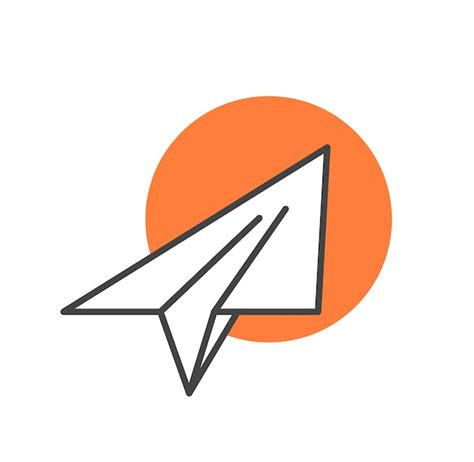 종이 비행기 아이콘 프리미엄 벡터