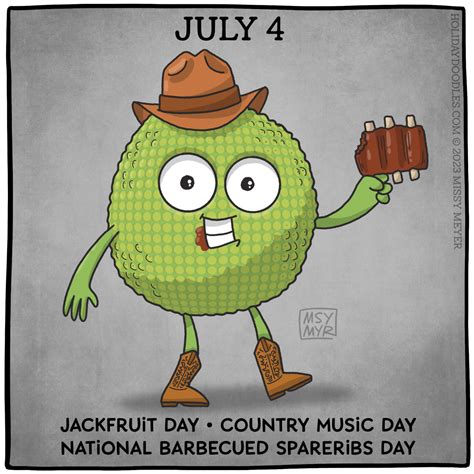 July 4 Every Year Jackfruit Day Country Music Day National