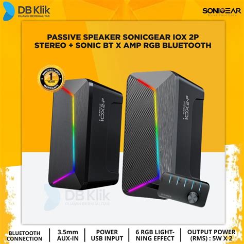 Jual Sonicgear Speaker Passive Iox 2p Stereo Sonic Bt X Amp Rgb