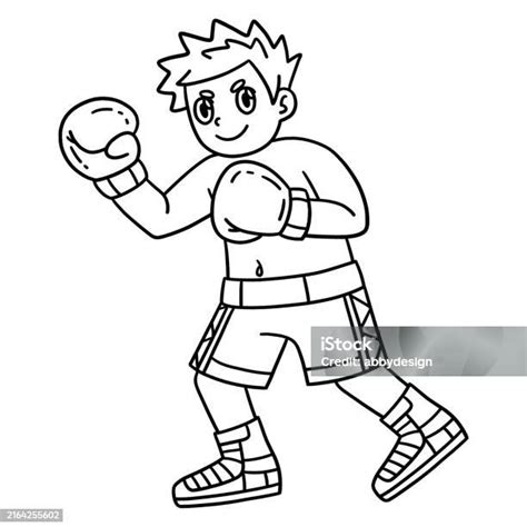 권투 권투 선수 자세 절연 색칠 공부 페이지 0명에 대한 스톡 벡터 아트 및 기타 이미지 0명 격투기 권투 글러브