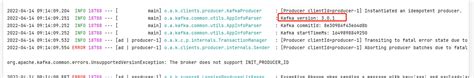 Lasted Redpanda Docker Image，producer Send A Message Callback Unsupportedversionexception