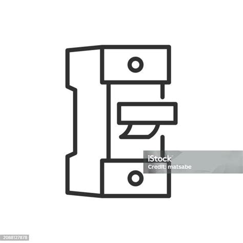 과전류 보호 기능이 있는 잔류 전류 회로 차단기 선형 아이콘 편집 가능한 획이 있는 선 스위치에 대한 스톡 벡터 아트 및 기타 이미지 스위치 검사 보기 기둥 Istock
