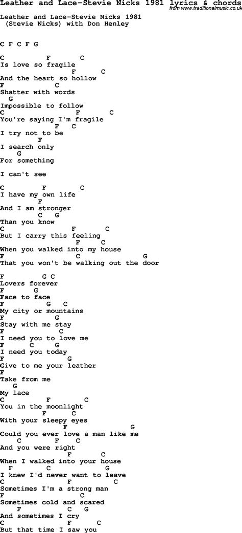 Leather And Lace Guitar Chords