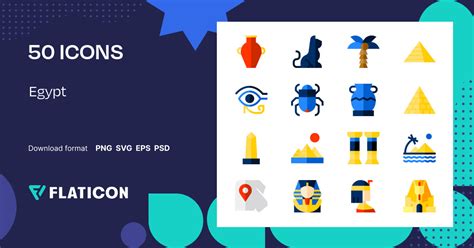 Egypt Icon Pack Flat 50 Svg Icons