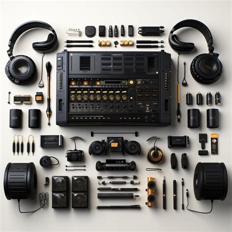 Premium Vector Realistic Vector Audio Elements On White Background