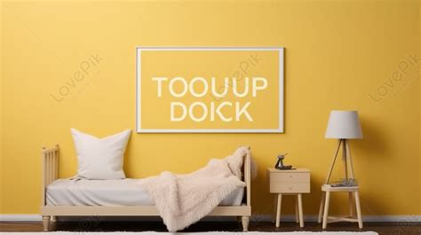 노란 벽이 있는 어린이 방 3d 렌더링 및 모형 포스터 프레임 어린 배경 노란 배경 린이 배경 이미지 Hd 어린 노란 린이 배경 사진 무료 다운로드 Lovepik