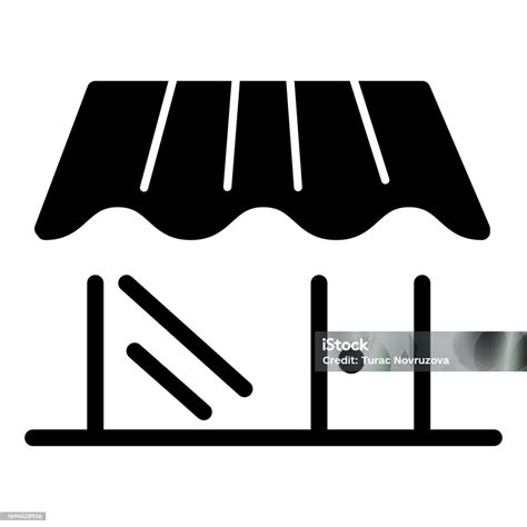 상점 외관 단색 아이콘 베이커리 개념 흰색 배경에 제빵 가게 건물 간판 글리프 스타일의 모바일 개념 웹 디자인의 빵 가게 아이콘 벡터 그래픽 건물 외관에 대한 스톡 벡터