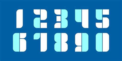 Premium Vector Number Font Font Of Numbers In Classical Style With Contemporary Geometric Design
