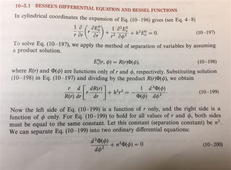 Solved BESSEL S DIFFERENTIAL EQUATION AND BESSEL Chegg
