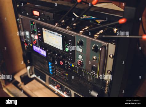 Sound Connectors Included In The Audio Mixer Stock Photo Alamy