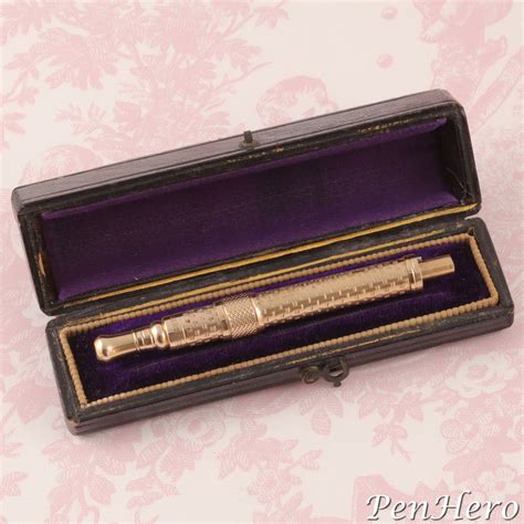 Pengallery Aikin Lambert Combination Retracting Pen Holder And Pencil C 1880 90s