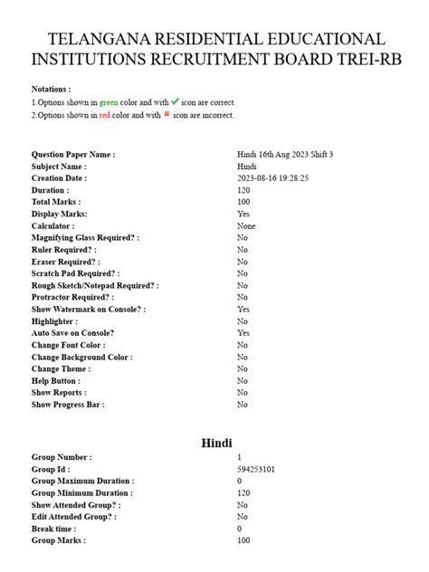 Pgt 16th Aug 2023 Shift 3 Hindi 594253101 Pdf Multiple Choice Evaluation Methods