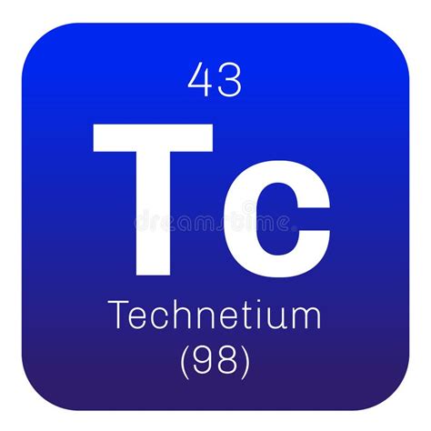 Technetium Chemical Element Stock Vector Illustration Of Actinoids