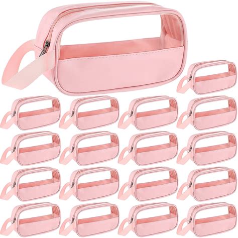 Tanlade 18 Pcs Clear Cosmetic Bags Bulk Translucent