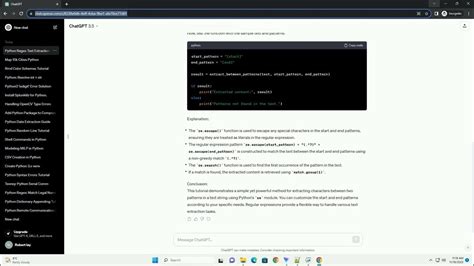 Extract Characters Between Two Patterns Using Python Youtube