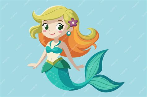 A Playful Mermaid Swims Happily Through An Ocean Filled With Vibrant