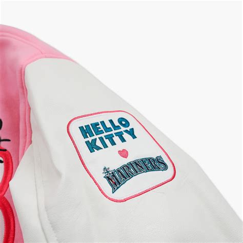 Seattle Mariners Hello Kitty Pink Varsity Jacket Reversible Simply