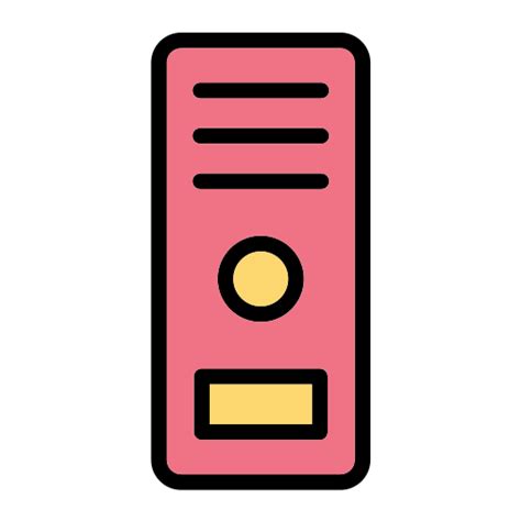Computer Case Generic Outline Color Icon