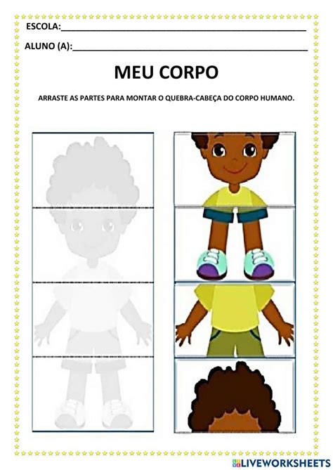 Esquema Corporal Exercise For Creche Preschool Activities Preschool Art Activities Body